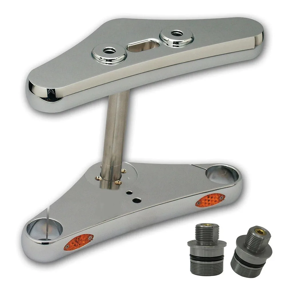 41mm Wide Glide Billet Aluminum Triple Or Raked Tree Set W/ Or W/o Led ...