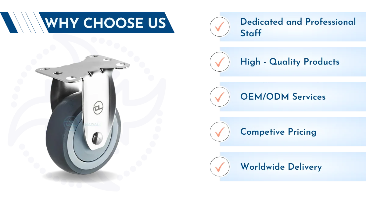 4 Inch Swivel Industrial Heavy Duty Caster Wheel Nylon 220kg Plate ...