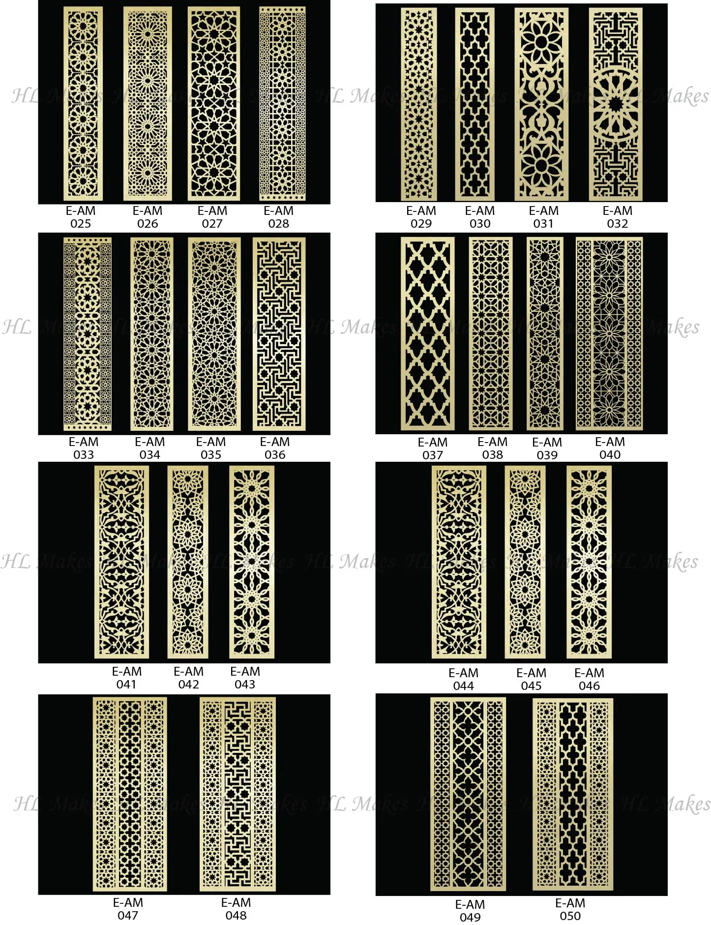 Customise Laser Cut Decorative Outdoor Privacy Art Panels