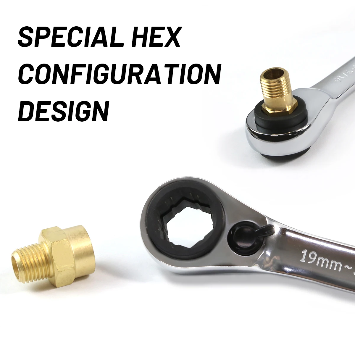 Universal Double Box End Ratcheting Hand Wrench Set Socket Holder TW ...