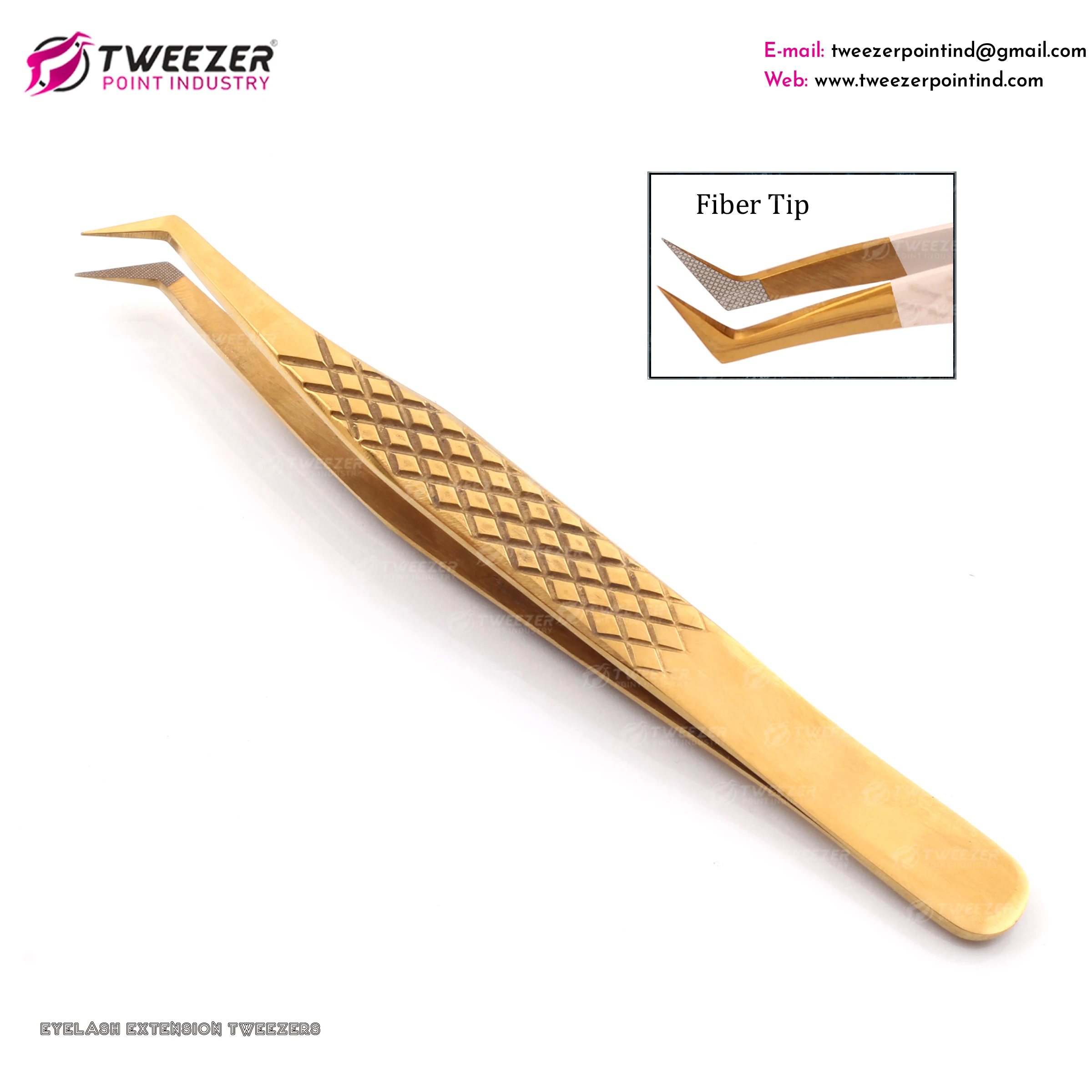 Custom Logo Stainless Steel Tweezers for Eyelash Extensions