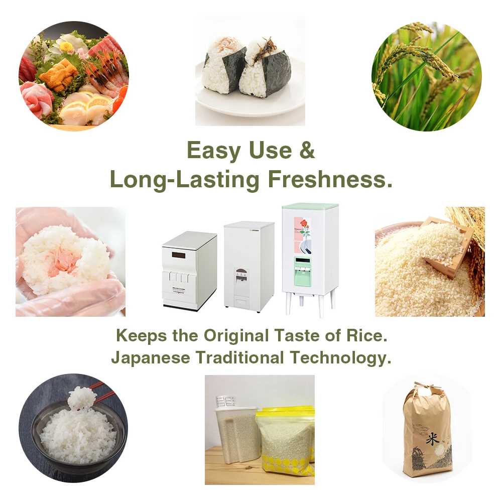 Japanese Rice Bin Chest With Measuring Function High Quality ...