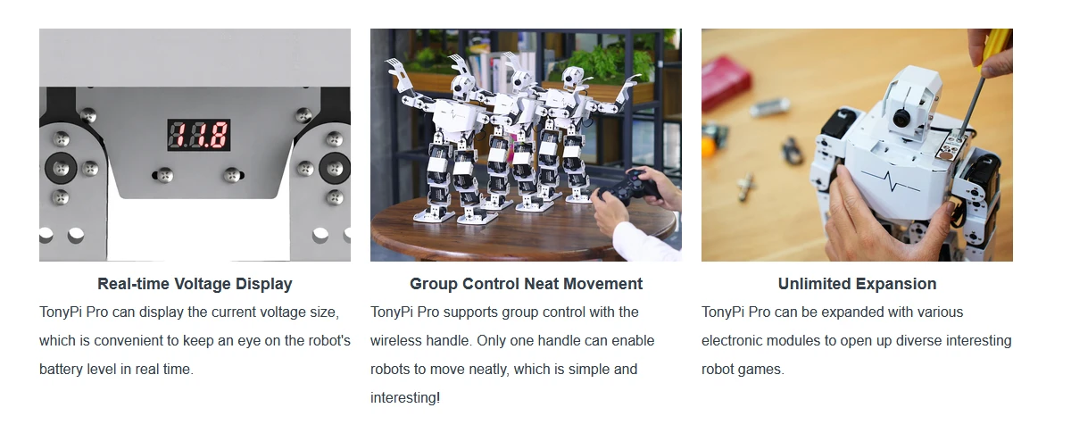 TonyPi Pro AI Humanoid Robot Development Kit for Raspberry Pi 4B - OEM