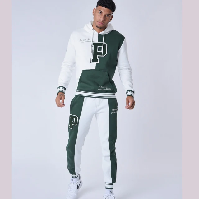 Slim Fit Mens 2 Pieces Jogger Tracksuit Sets Casual Zipper 3M ...