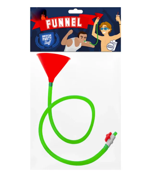 Custom Logo Single Beer Bong Funnel with Valve for Party Game