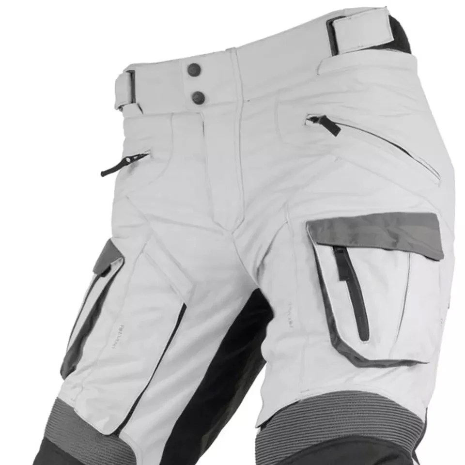 Womens Waterproof Textile Motorcycle Pants with CE Armor