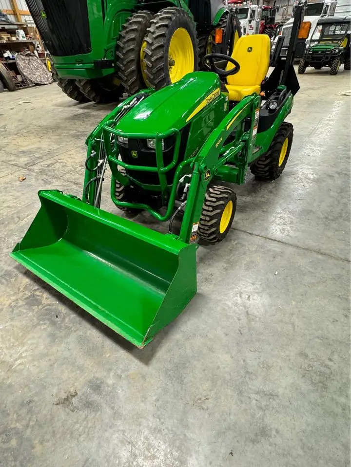 JOHN DEEREE 120R 1025R TRACTOR with 120 Loader Only 76 Hours Near New ...