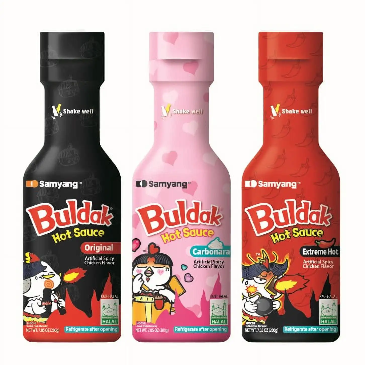 Samyang Buldak Korean Spicy Chicken Flavor Hot Sauce 7oz Bottle Halal ...