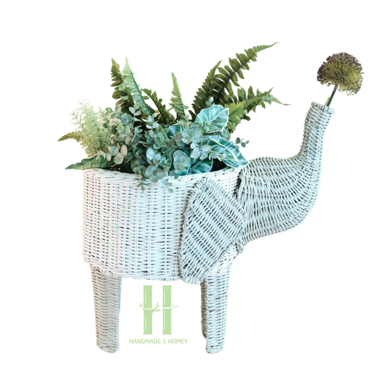 Rattan Elephant Planter Rattan Planter Baskets Handmade Flower Pots ...