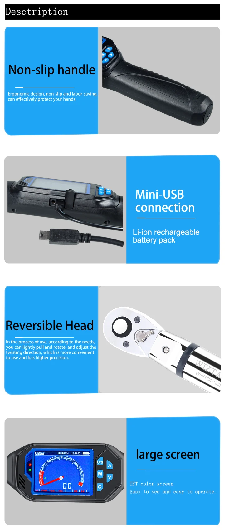 WIZTANK Digital Torque Wrenches - Precision & Versatility