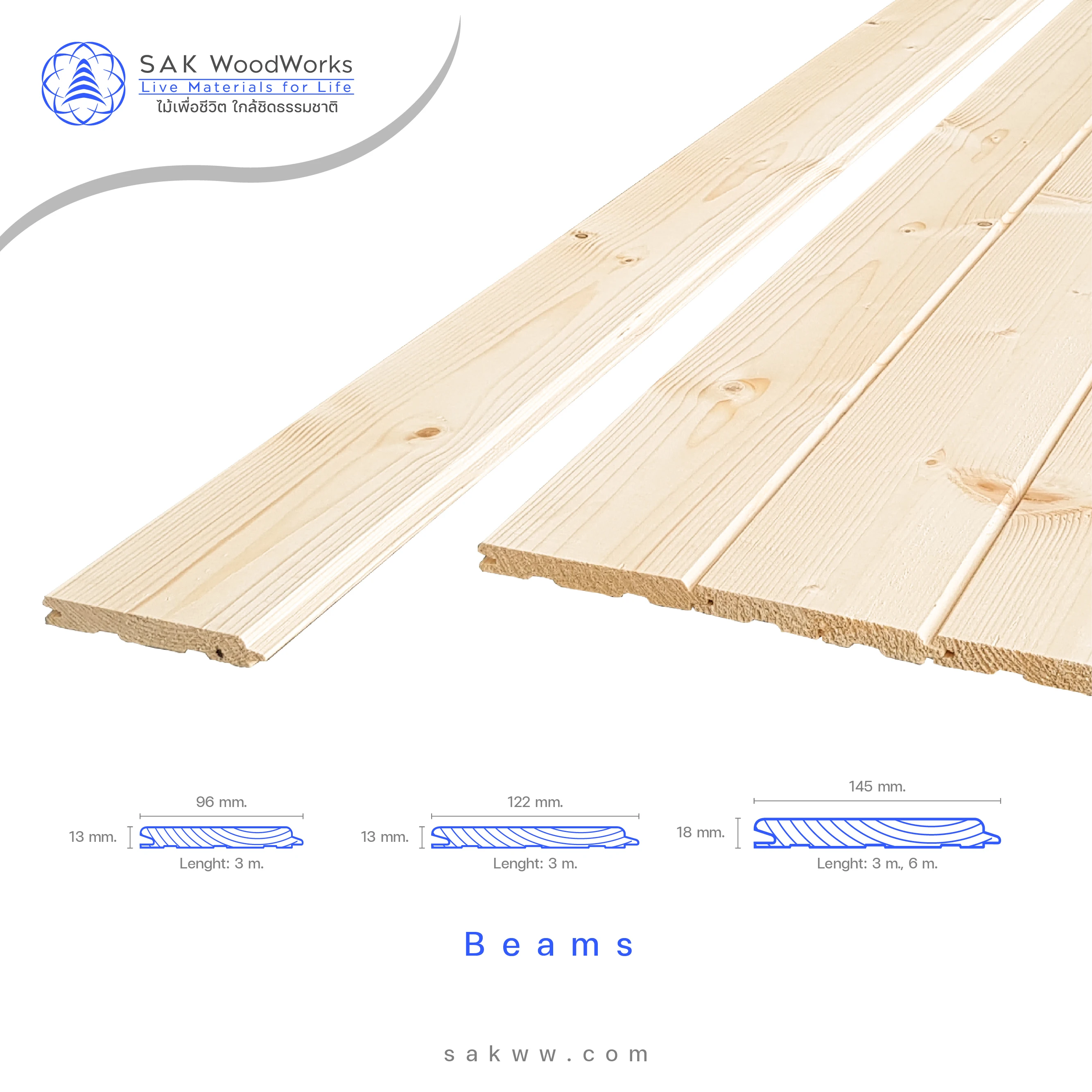 Pine & Spruce Claddings With Tongue & Grooved V-shape 13 Mm. X 96 Mm. X ...