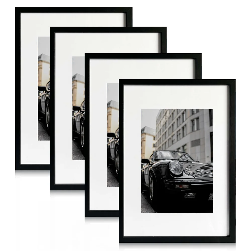 A4 & A3 Poster Frame for 6x8 Pictures - Black Wood Frames