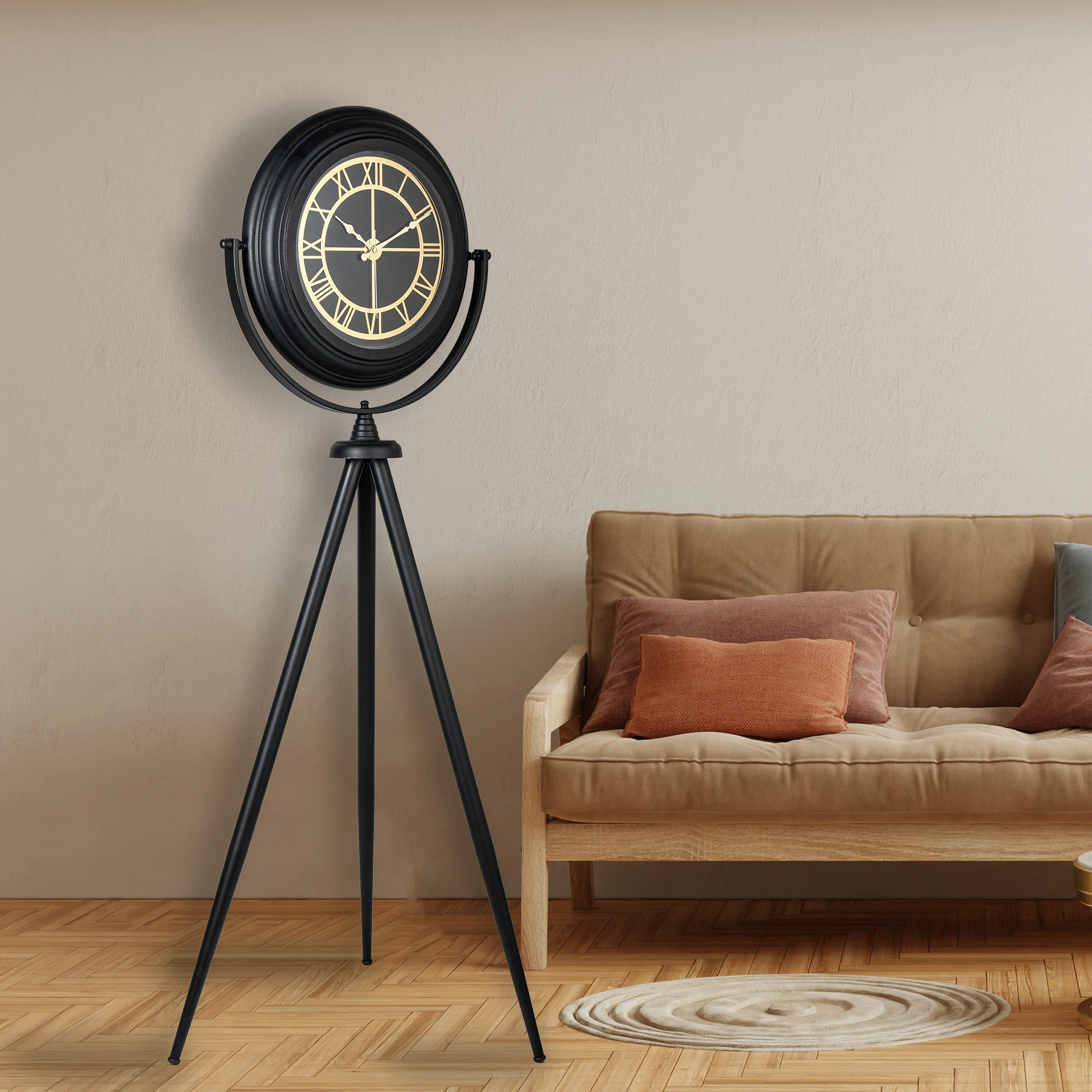 Modern Design Ayp-811-a-2 Tripod Clock With Metal Case Mineral Glass ...
