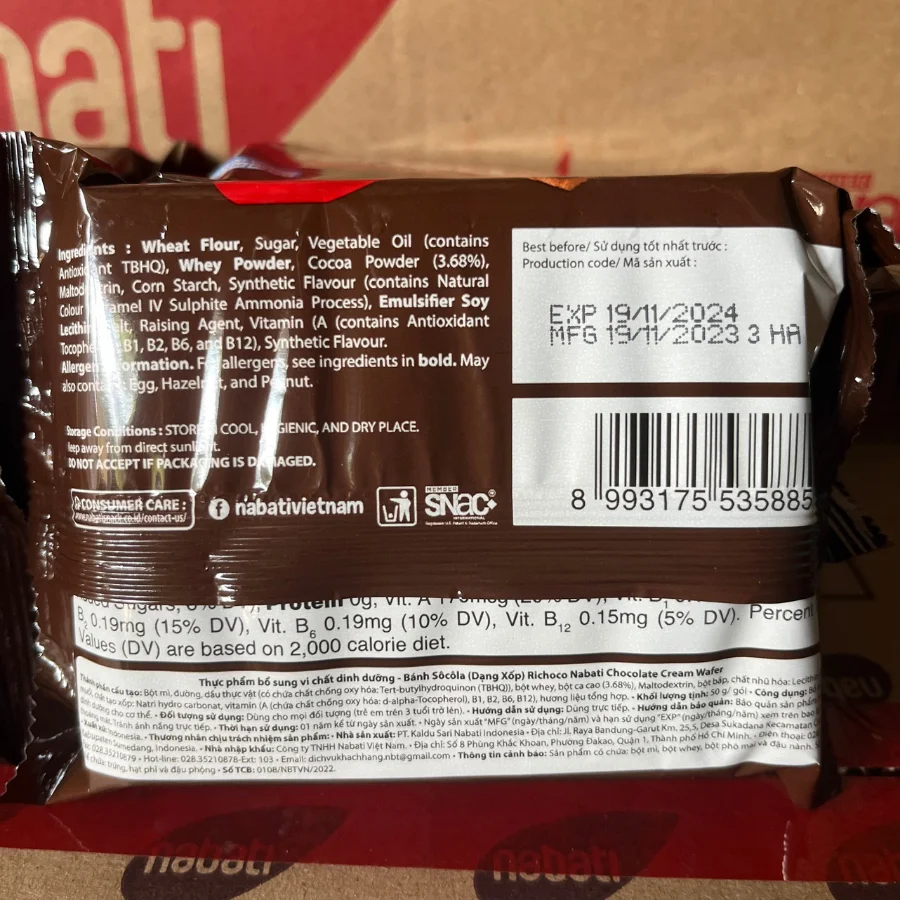 Wholesale Price Nabati Richeese Cheese,Richoco Chocolate Wafer 50g X60packs With Best Quality ...