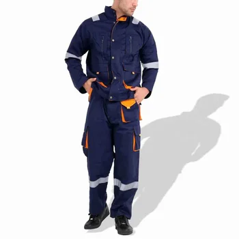 Long Sleeve Reflective Workwear Safety Overall Work Suits Mechanical ...
