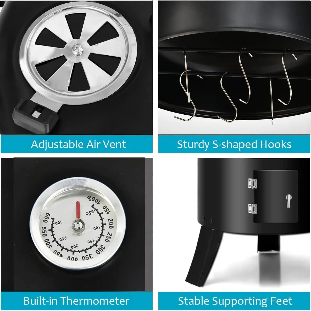 Hot Sale 3-layer BBQ Grill Tower Vertical Barrel Charcoal BBQ Smokeless ...