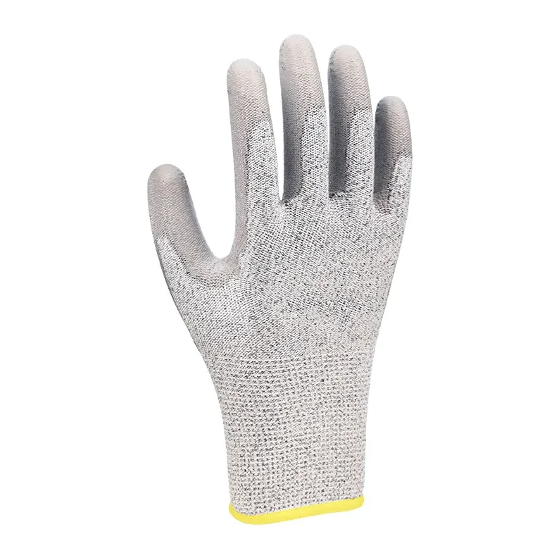 ANSI Cut Level 5 Protective Construction Gloves XL Size Nitrile PU ...