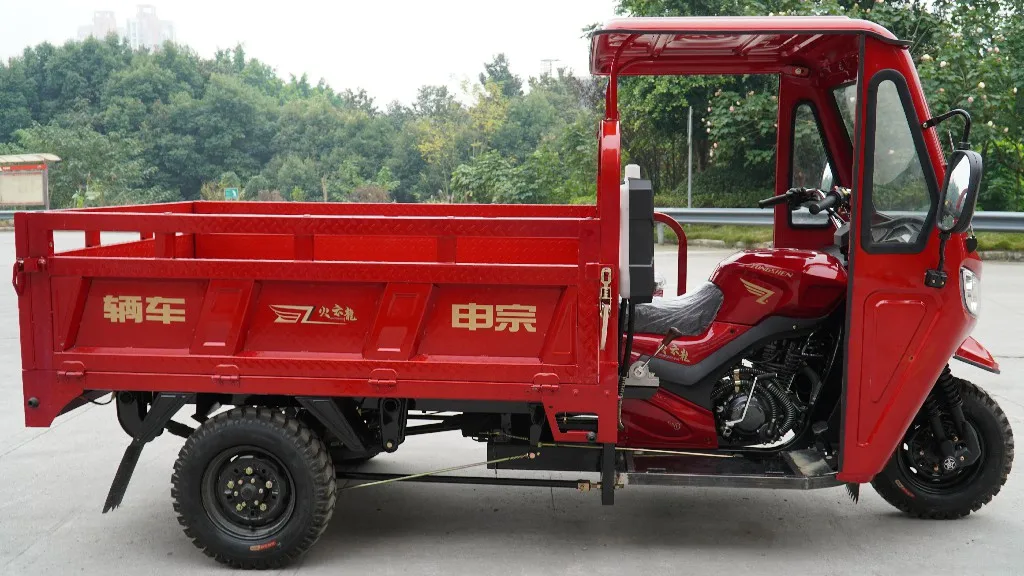 Closed Cabin Motor Tricycle 250cc 300cc Made In China 3 Wheel Diesel Gasoline Heavy Duty Cargo ...
