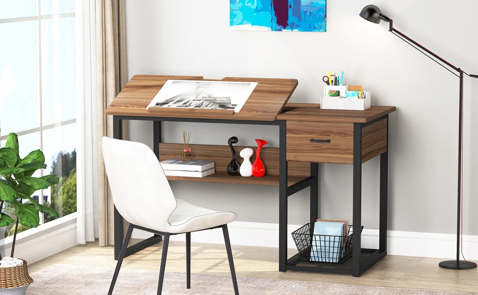 Tribesigns Modern Drafting Desk - Versatile & Stylish