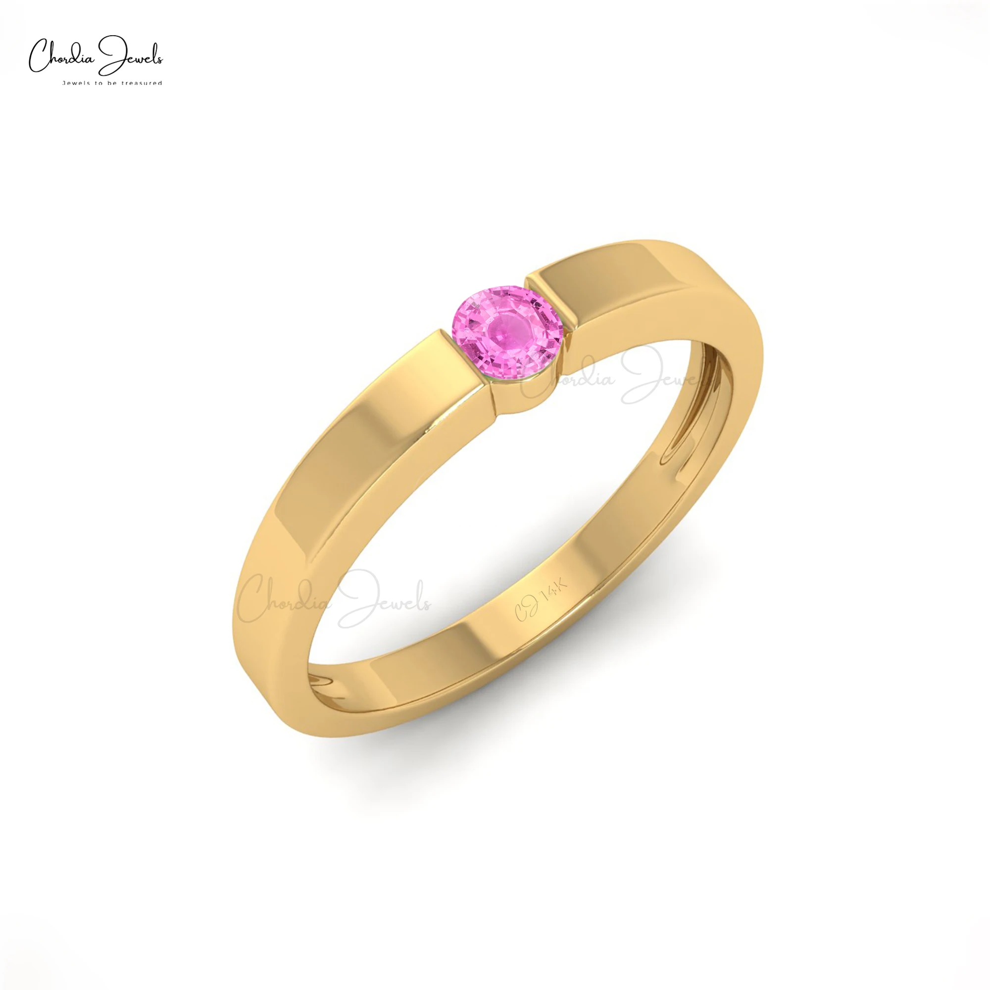 Single Stone Solitaire Ring In 14k Solid Gold Natural Burma Ruby 3mm ...