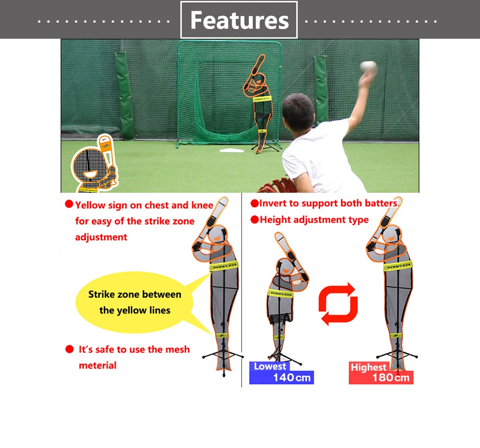 Baseball & Softball Net Mannequin Batter Pitching Practice - Buy ...