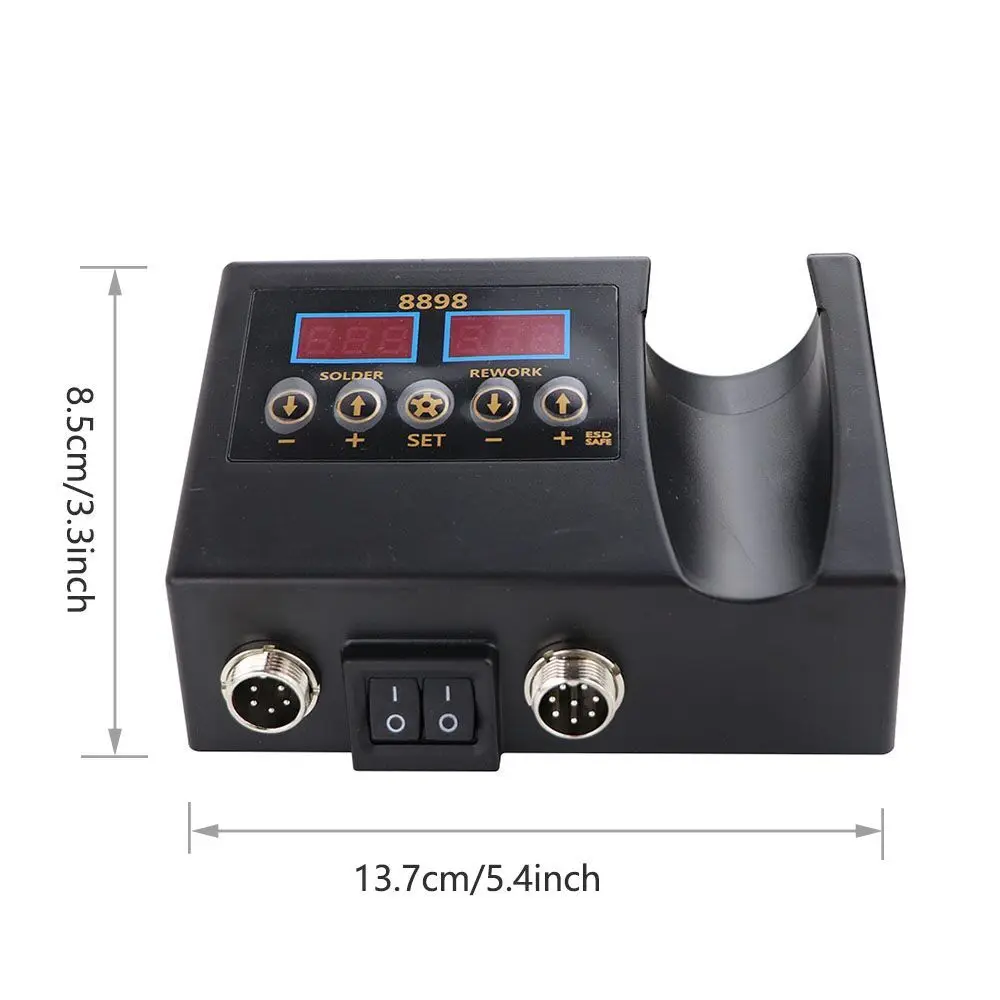 2 in 1 750W Soldering Station LCD Digital Display Welding Rework Station for Cell phone BGA SMD PCB IC Repair Solder Tools 8898 Alibaba