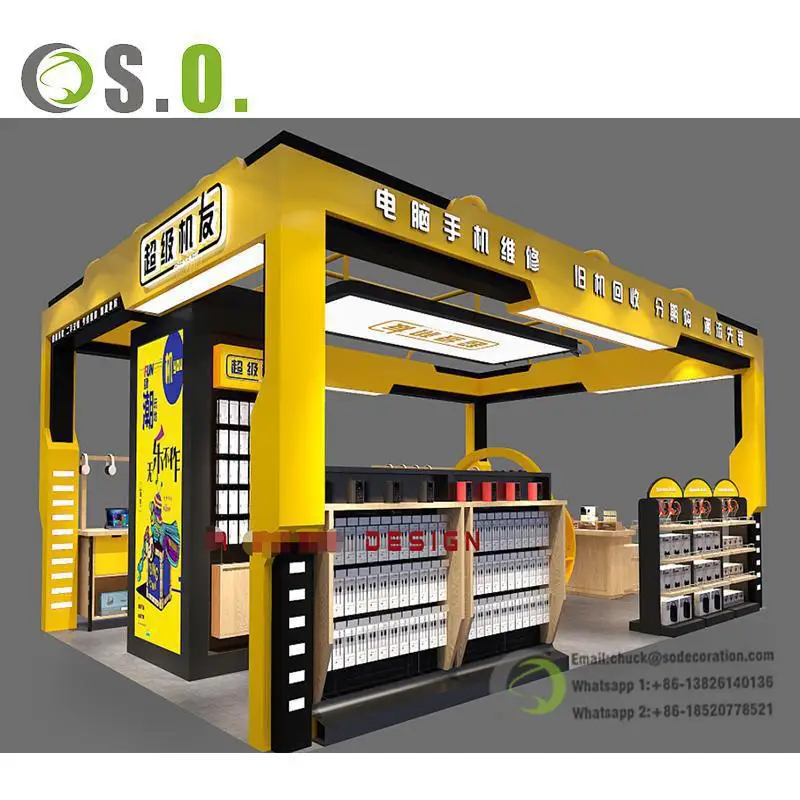 Customized Furniture for Mobile Shop Glass Mobile Phone Showcase Cell ...