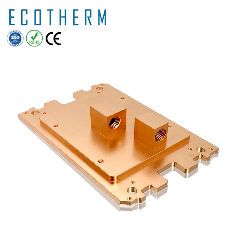 Ecotherm Custom Heatsink Size Pure Copper Liquid Cooling Block