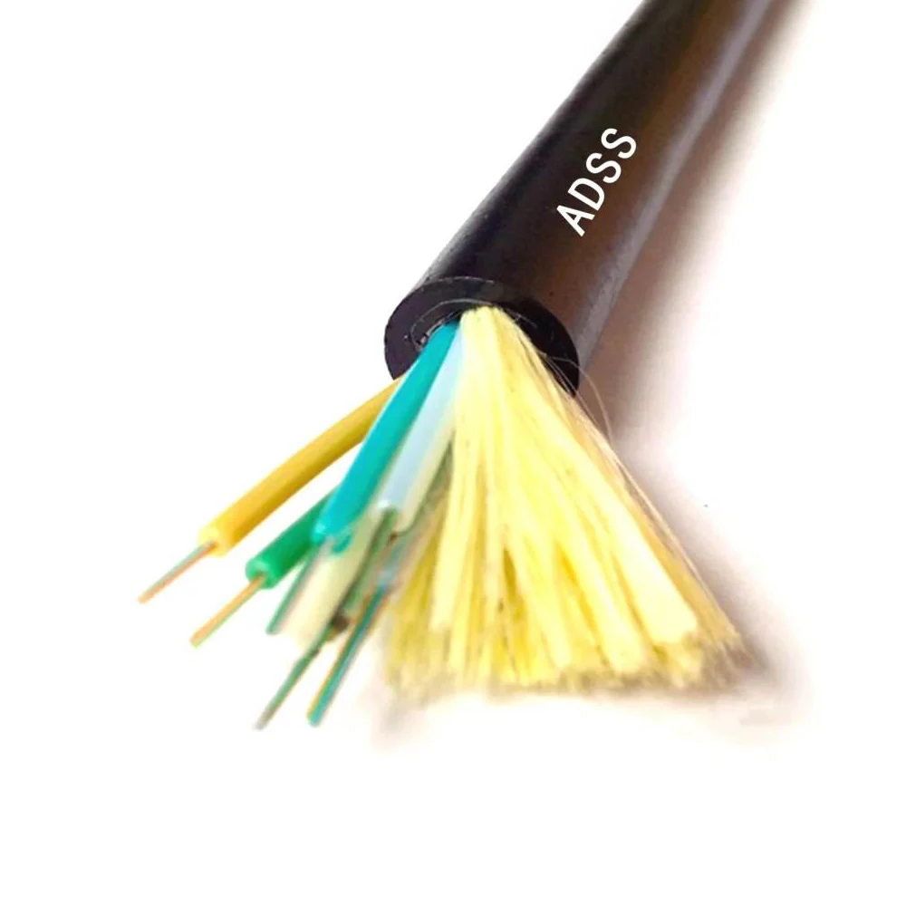 Single Mode Aerial Fiber Optic Cable 6 8 12 24 48 Core Asu 80 Cable ...