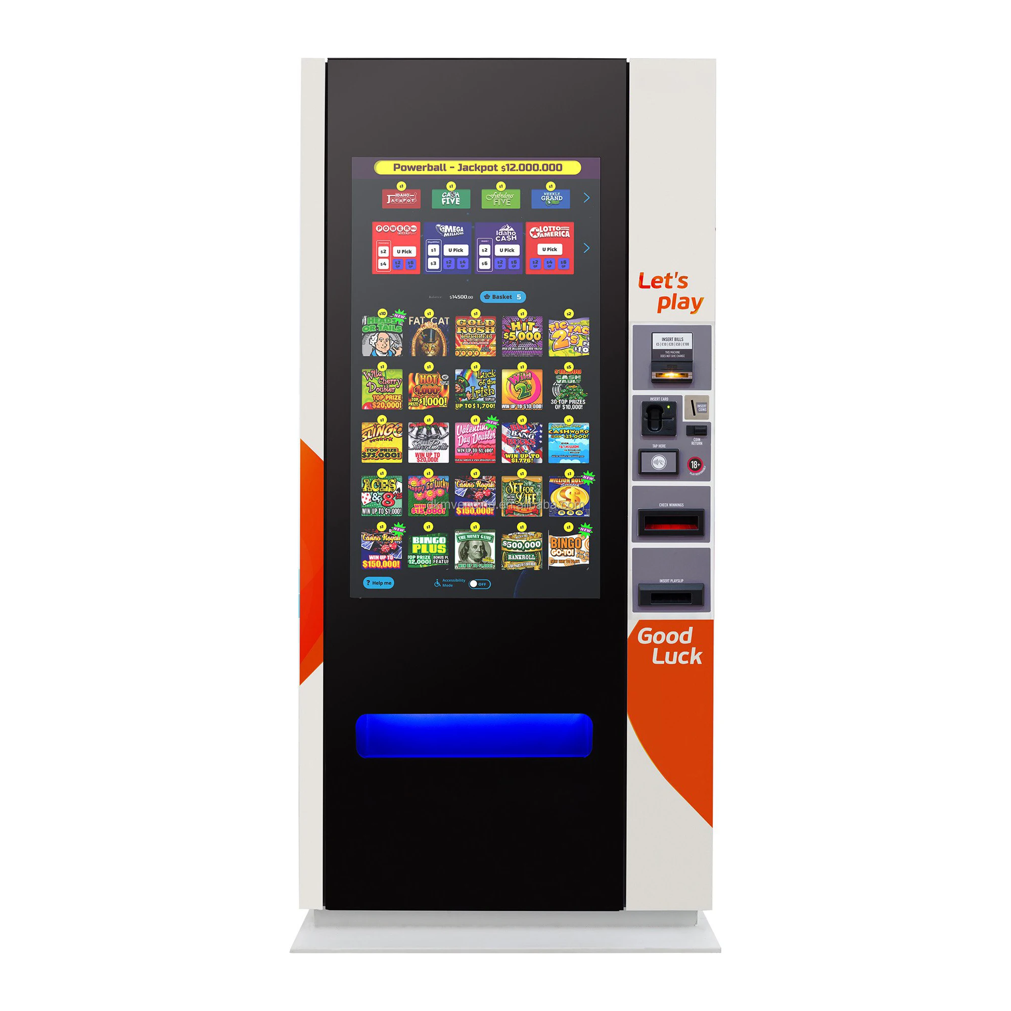 DKM Instant Lottery Scratch Off Ticket Vending Machines For Sale ...