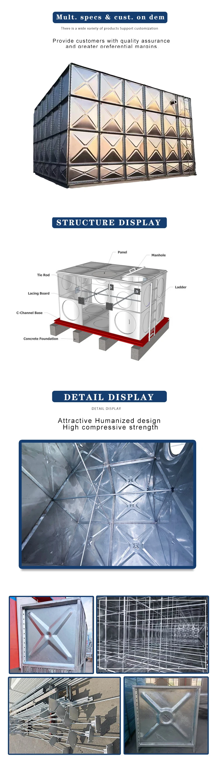 50 gallon water tank Customized 10000 Liter Large Stainless Steel Water ...