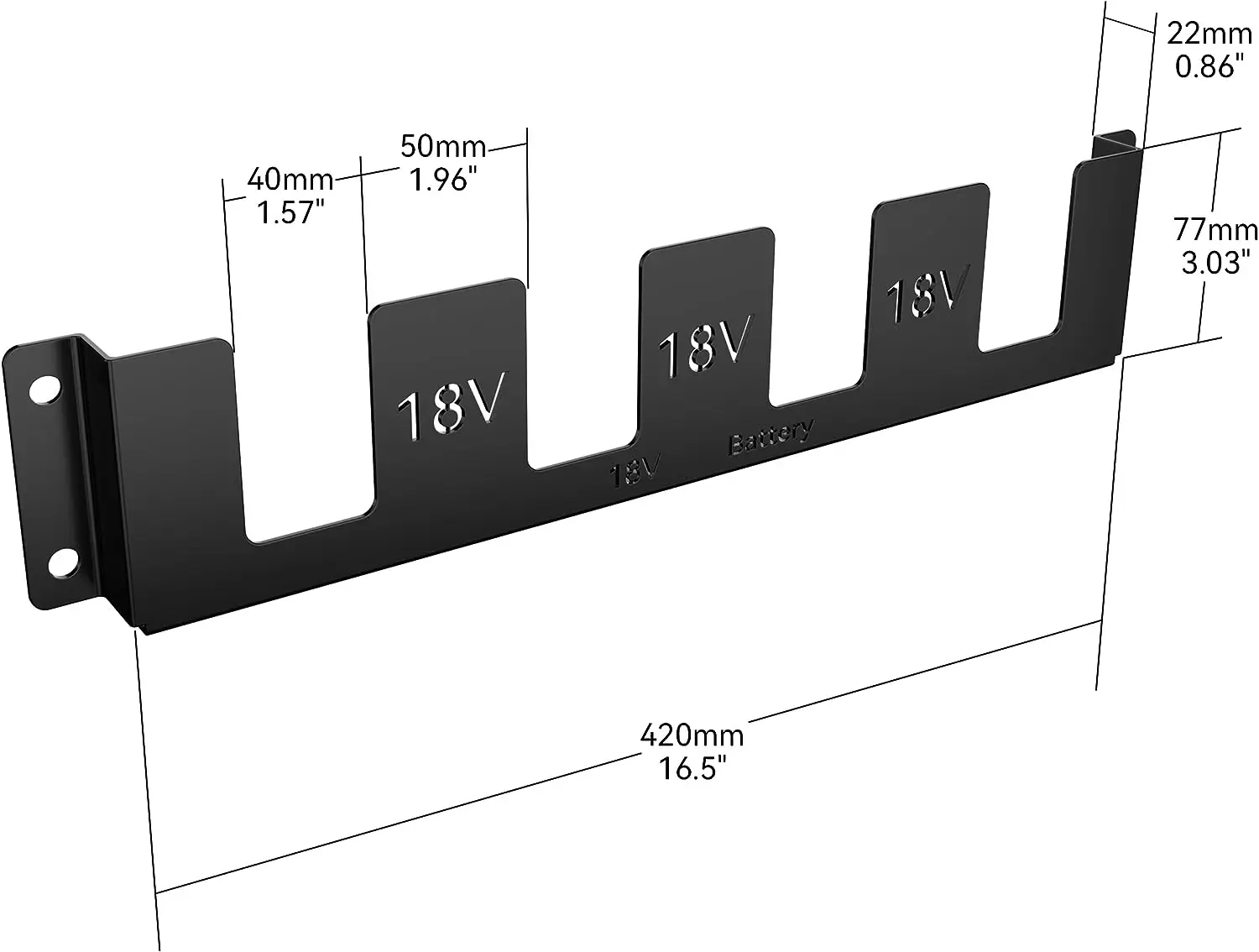 M18 Battery Holder,Durable Battery Wall Mount Rack Battery,Milwaukee ...