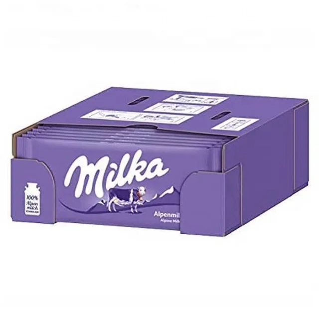 Best Milk Netherlands Chocolate Milka Chocolate Alpine Milk 10 Bars 100 ...