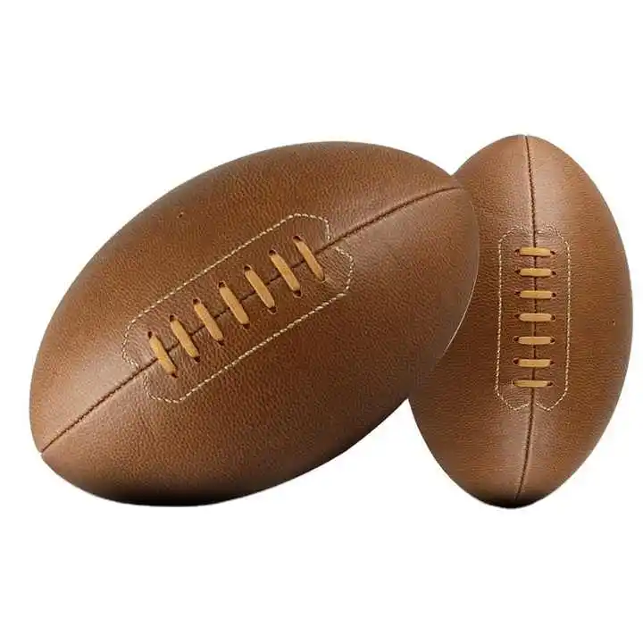 Genuine Leather Rugby Ball Official American Football Size For Children ...