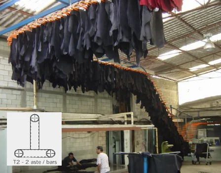 Overhead Chain Conveyor For Drying Leather In Tannery Finishing - Made ...