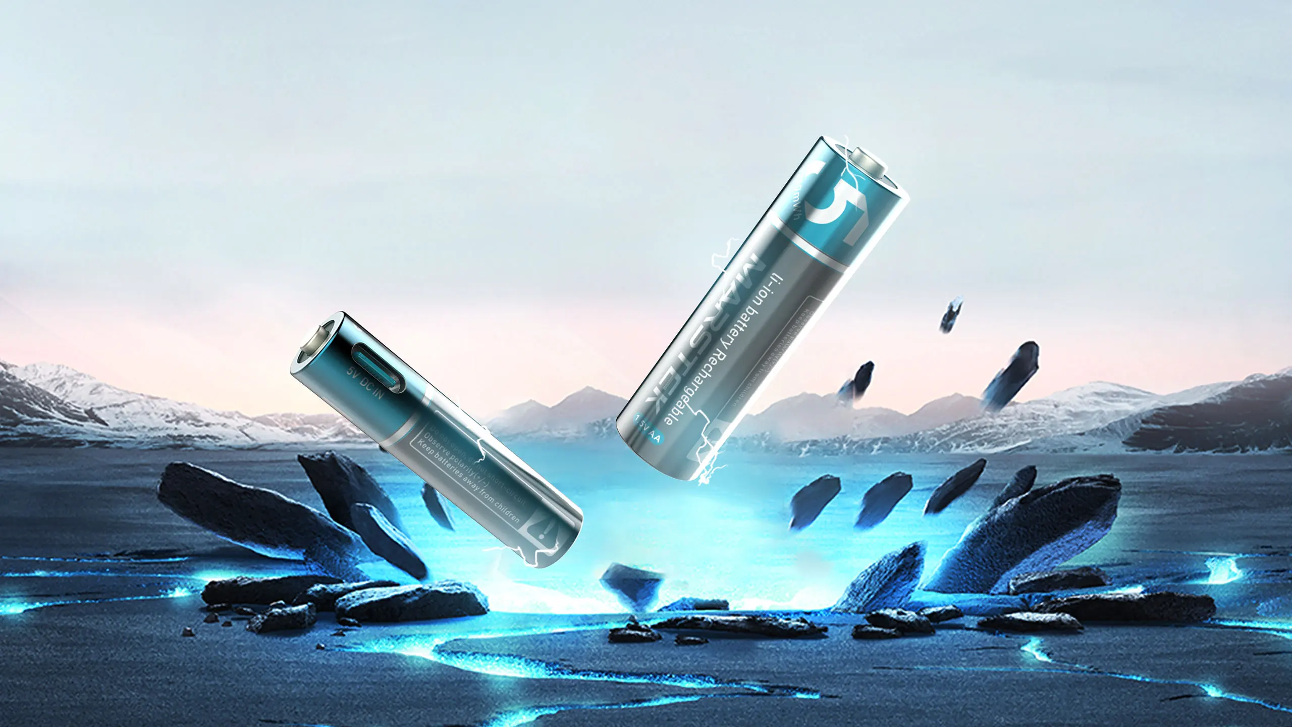 MARSTEK 5070C AA Size Rechargeable Lithium Battery - 3700mwh