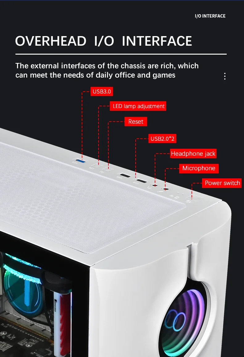 OEM PC Case Gaming Computer Tempering Glass M-ATX Tower Tempered Glass ...