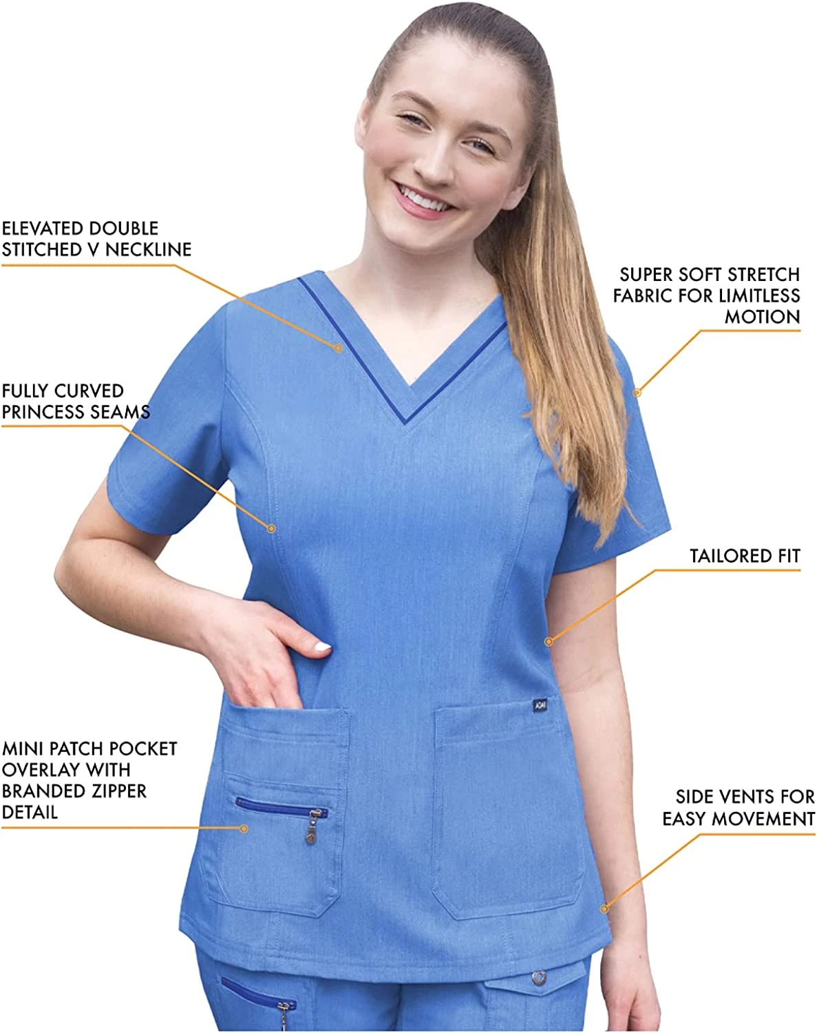 Latest Design Women's Stylish Medical Scrubs Nursing Uniform Women ...
