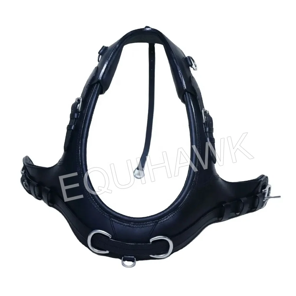 Leather French Horse Collar Softy Padded Leather For Carriage Black ...