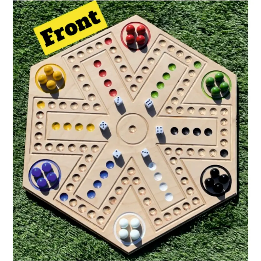 Customized Ludo Game - Handmade Wooden Board for All Ages