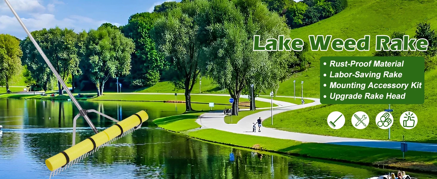 Efficient Lake Weed Cutting with the Floating Rake Tool