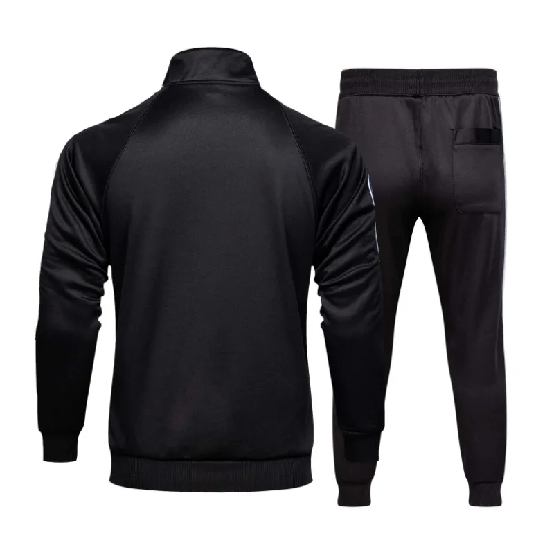 Men Sports Tracksuit Full-zip Sweatshirt Casual Gym Training Wear High ...