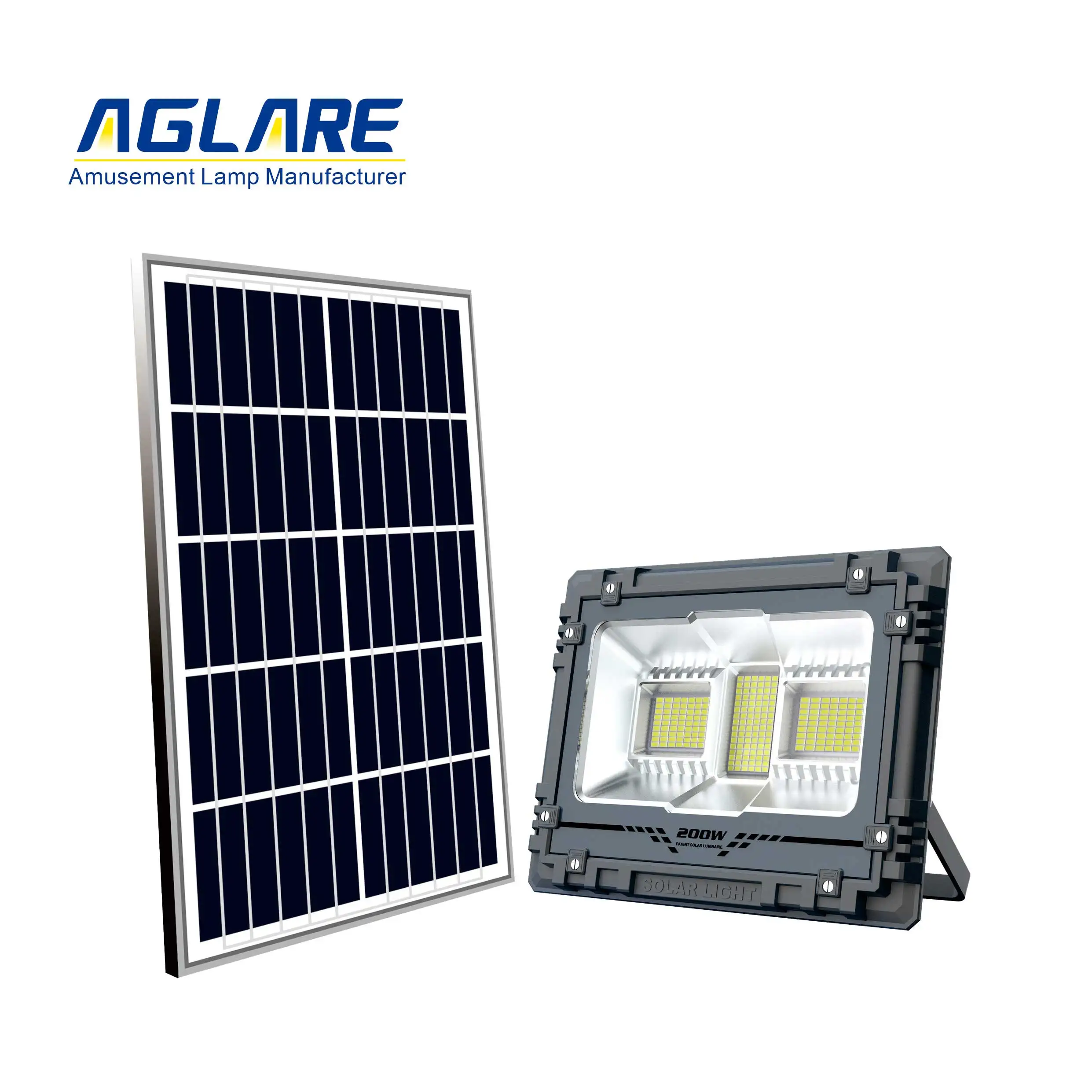 Aglare 200w Waterproof Ip65 Led Flood Solar Powered Outdoor Light Home ...