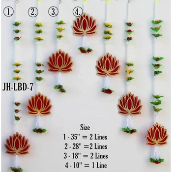 Mdf Wood Lotus Flower Combo Backdrop String Lotus Hanging Wall Backdrop ...