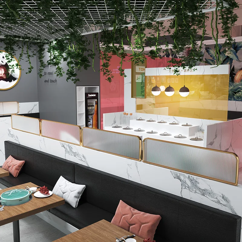 Restaurant Table Partitions - Stainless Steel 304 Cafe Dividers and ...