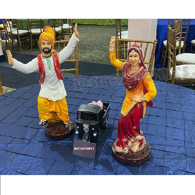 Punjabi Wedding Theme Jaggo Night Table Decor Props Punjabi Theme Table ...