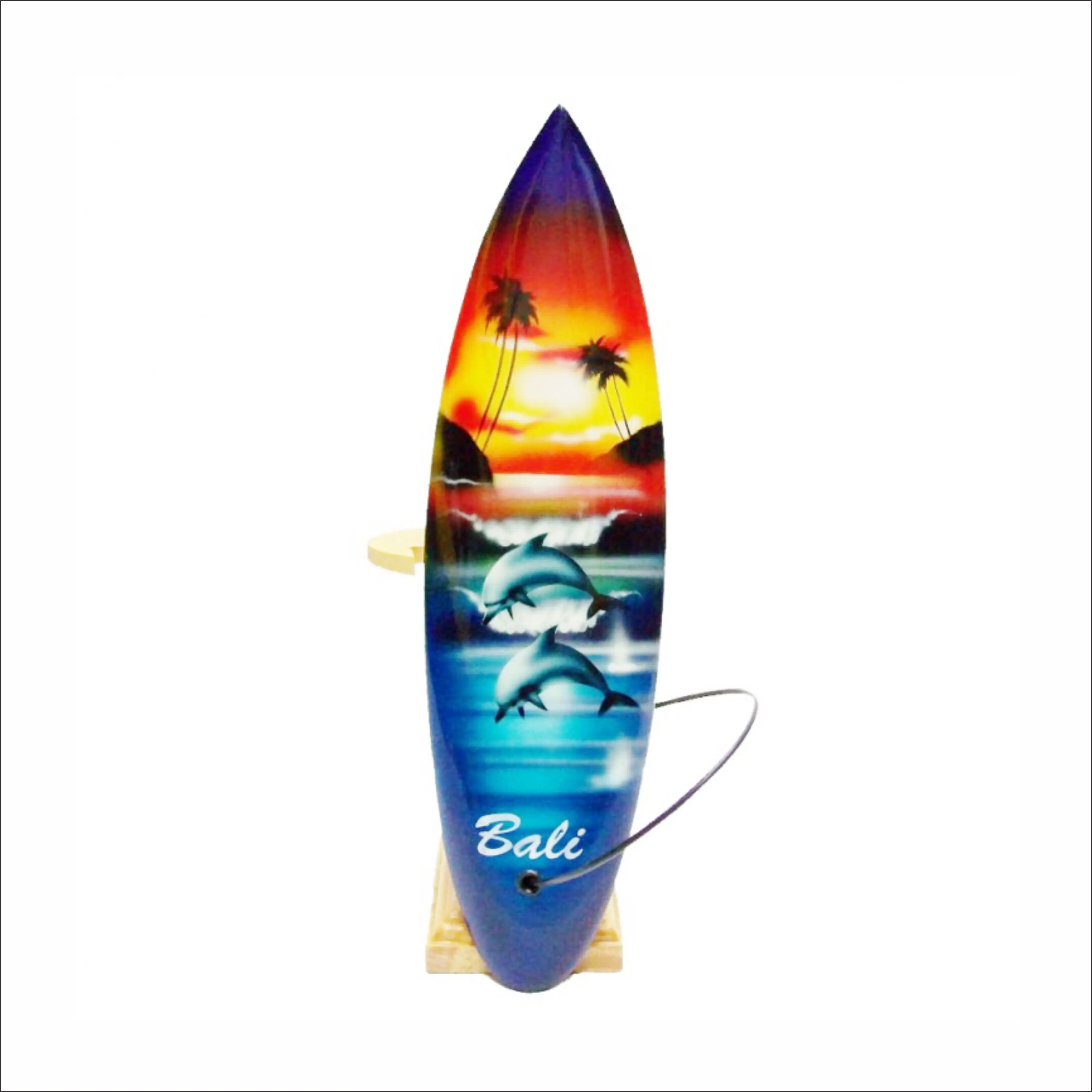 Wooden Surfboard Miniature - Durable Decoration Gift