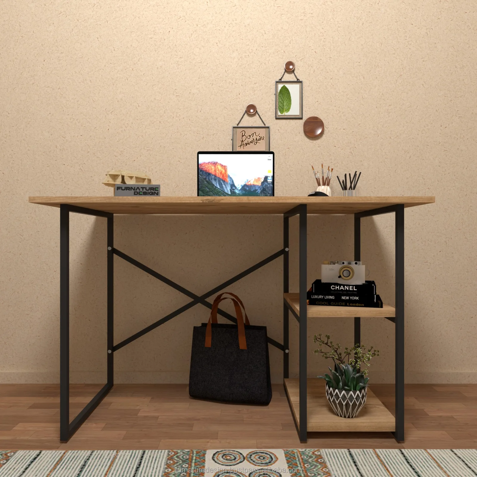 Furnaturedesign Laptop Table for Home Office - Easy Assemble