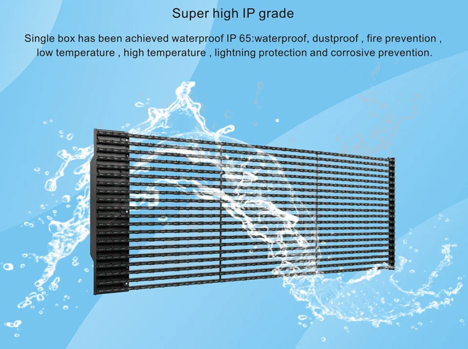 Building Facade Led Outdoor Grille Curtain Display Fixed Video Wall P25 ...
