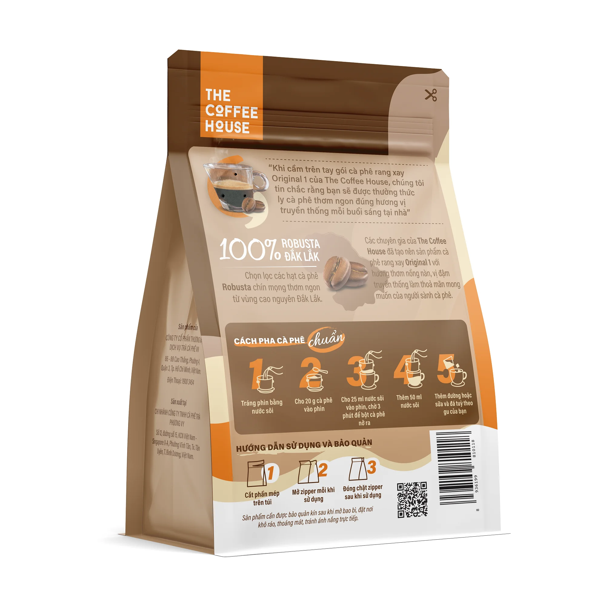Vietnam Original 1 (250gr) 100% Bulk Caffeinated Roast Ambient Ground ...